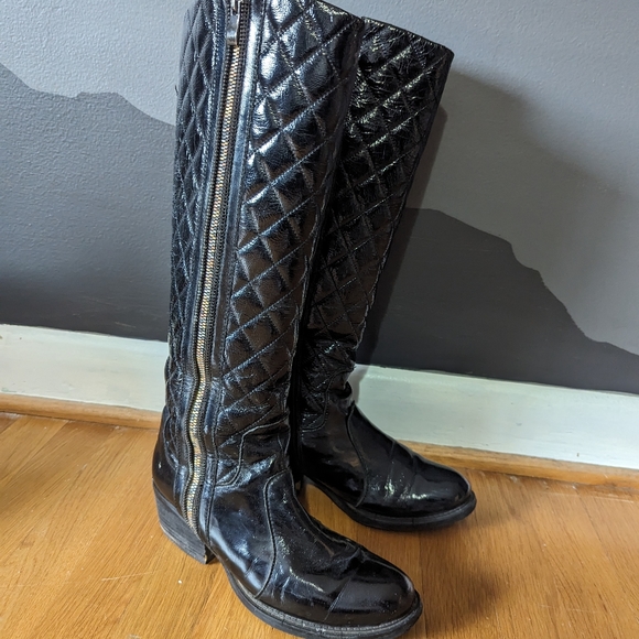 Paolo Conte | Shoes | Patent Leather Fur Lined Boots | Poshmark